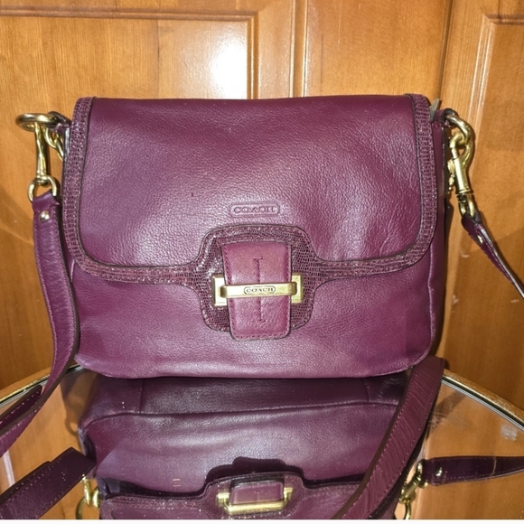 Coach | Bags | Coach Burgundy Leather Crossbody Bag With Hangtag | Poshmark